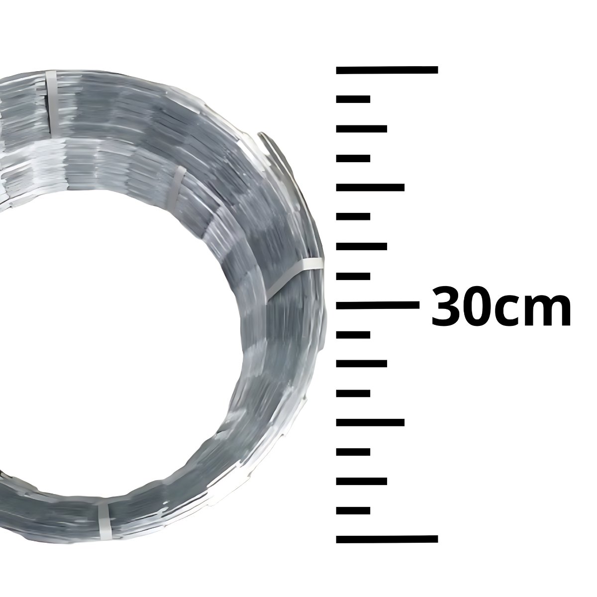 Kit 5m Concertina 30cm Simples Inox - Kyoto Concertina